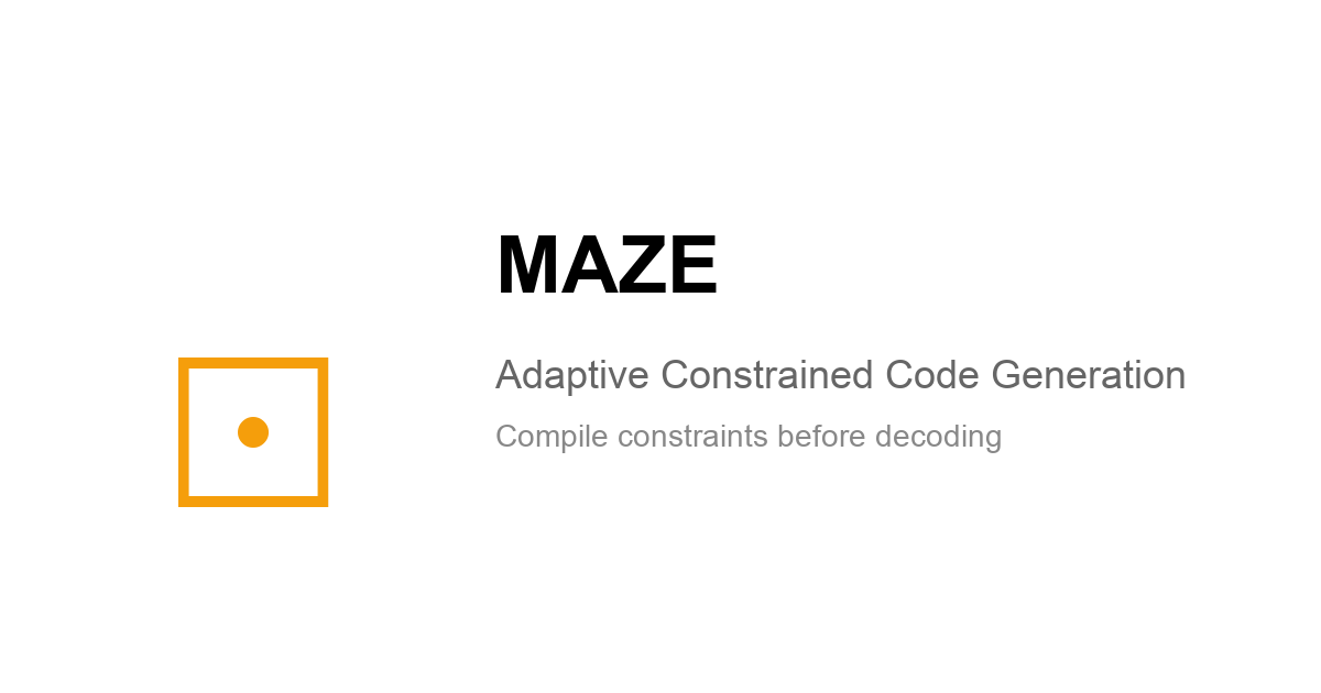 MAZE: Adaptive Constrained Code Generation